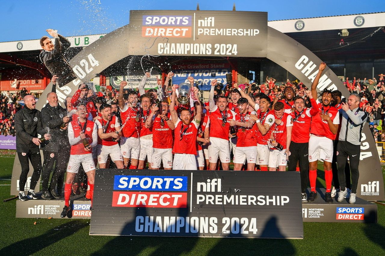 Tiernan Lynch thrilled as five-star Larne crowned champions again after hammering Coleraine ...