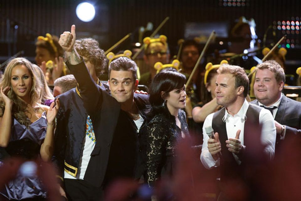 Robbie Williams reunited on stage with Take That | BelfastTelegraph.co.uk