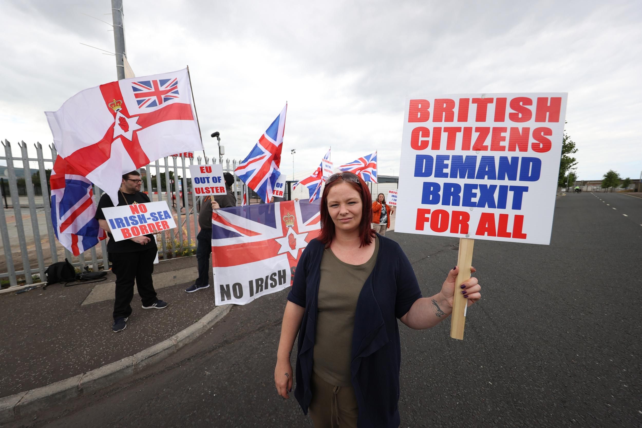 Loyalists protest at Belfast livestock checkpoint | BelfastTelegraph.co.uk