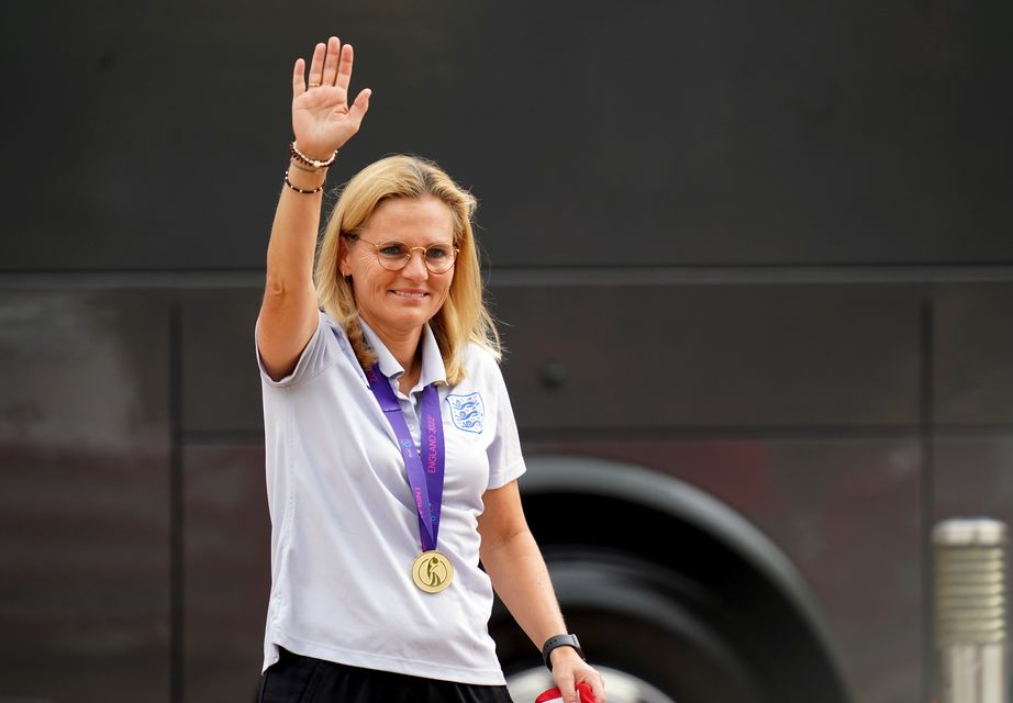 In pictures: England celebrate historic Euro 2022 victory ...