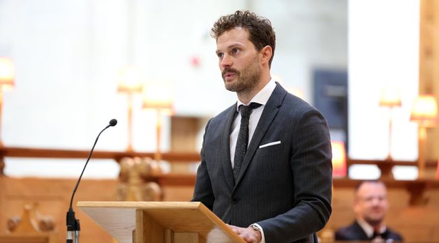 Jamie Dornan pays tribute to late father Professor Jim Dornan at ...