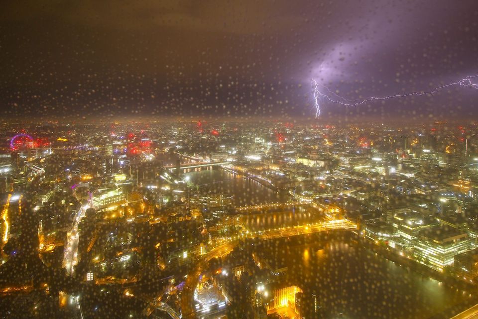 Parts of UK soaked by half a month’s rain in one hour ...