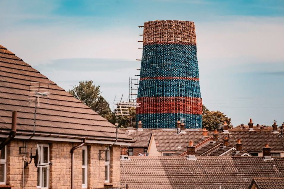 Co Antrim Larne: Bonfire builders set up crowdfunding to raise £9,000 ...