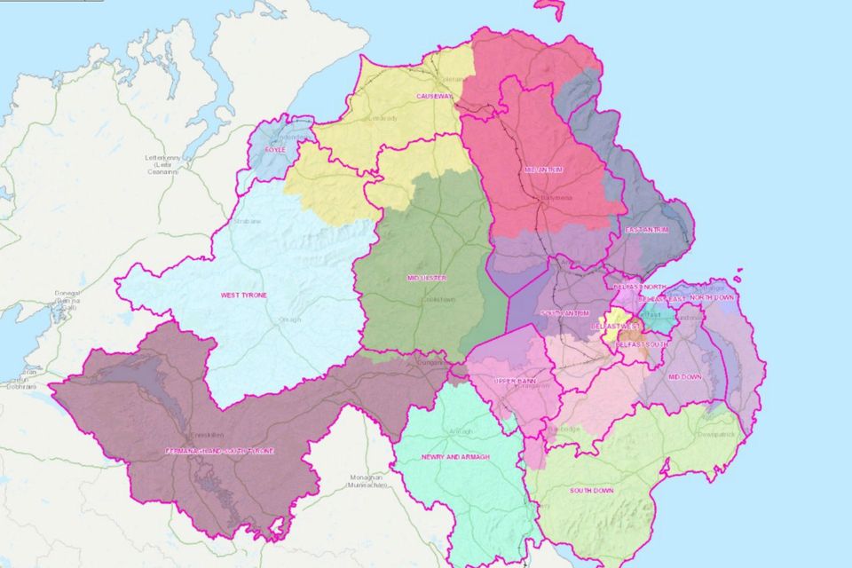 DUP seat axed in new Northern Ireland constituency boundary map ...