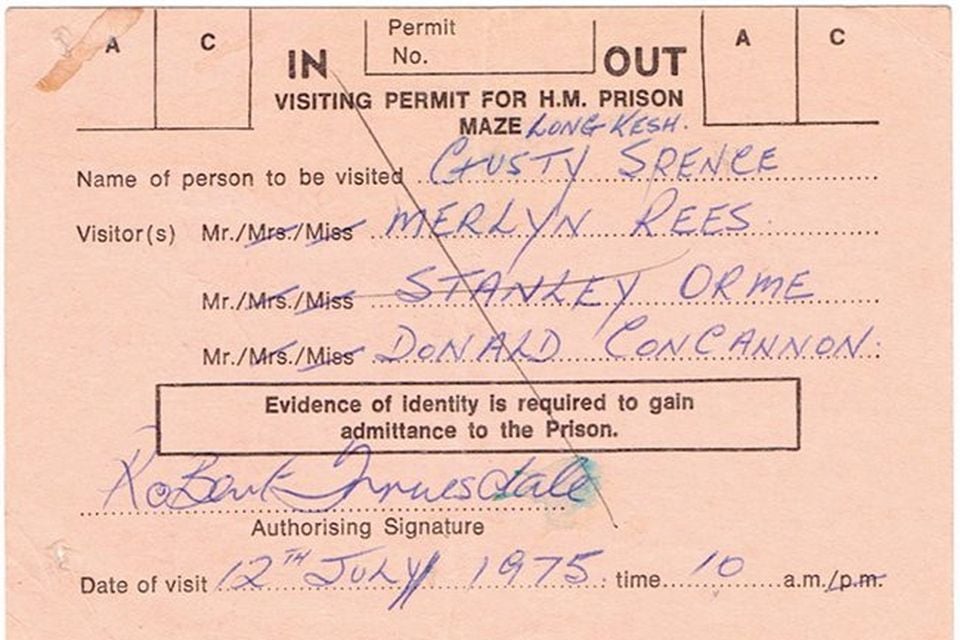 Yours for just £150... a piece of Gusty Spence’s notorious past ...