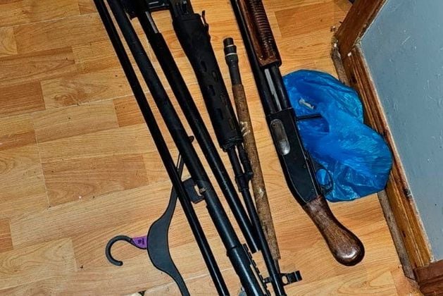 Spent shotgun cartridges found in woman’s bra after weapons discovered ...