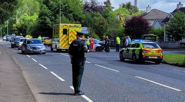 Woman taken to Royal Victoria Hospital following three vehicle ...