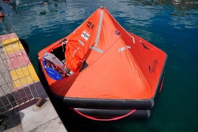 Survitec Zodiac throw-over raft: NI-made life raft used to rescue ...