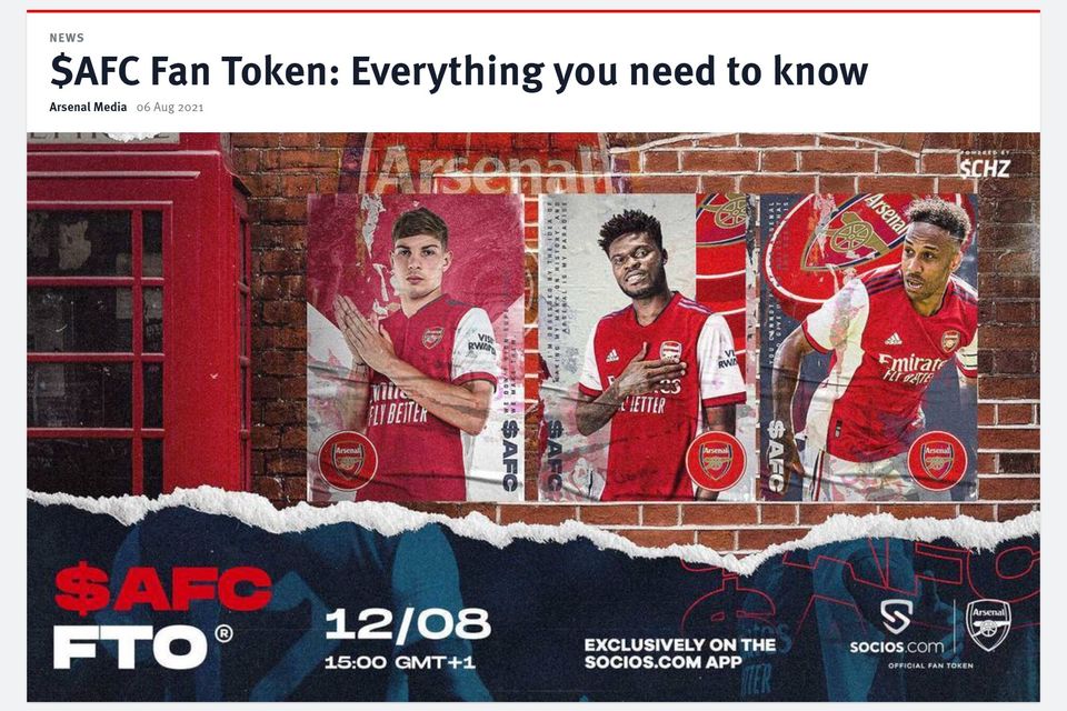 Arsenal ads for fan tokens banned for taking advantage of customer ...