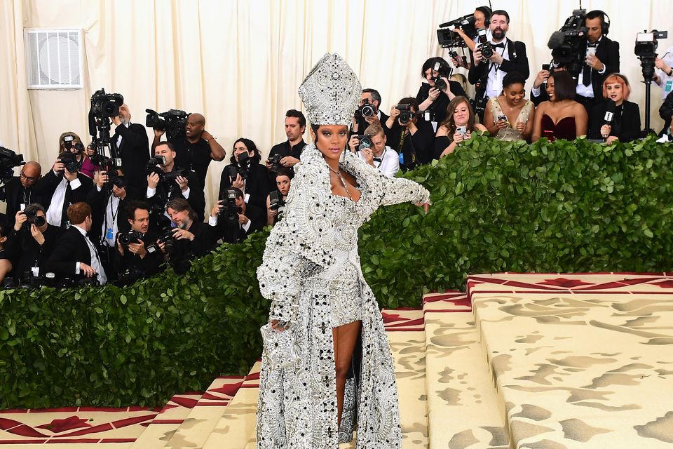 Rihanna among the stars to arrive for religious-themed Met Gala ...