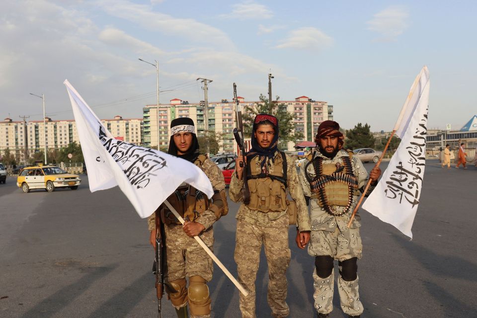 Taliban leaders mark Afghanistan victory by walking across Kabul ...