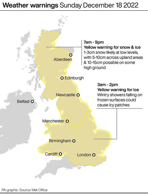 Cold and ice warnings before blizzards sweep in, forecasters warn ...
