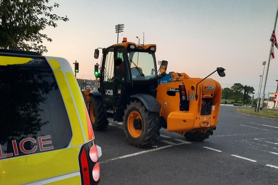 PSNI officers spot boy (14) driving JCB through Dungannon ...